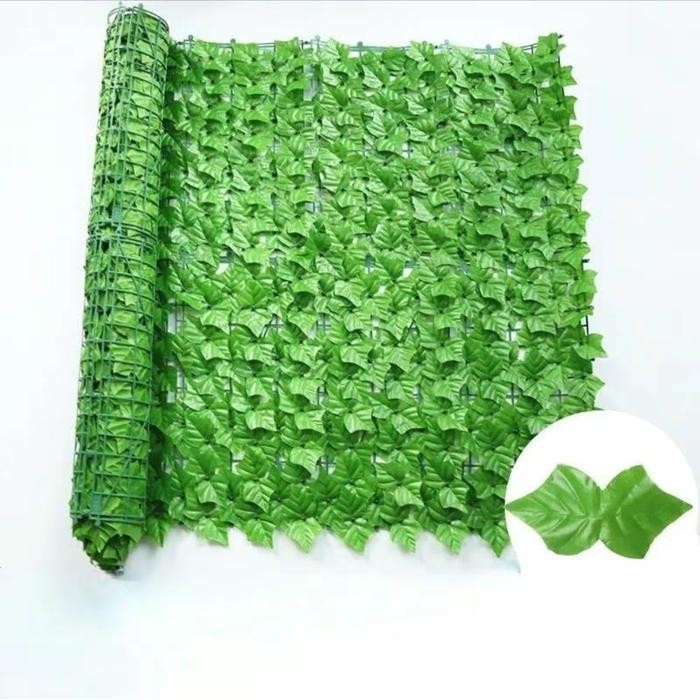 Jual PREMIUM PAGAR DAUN RAMBAT DINDING 1M X 3M DAUN SEMANGKA HIJAU Cafe ...