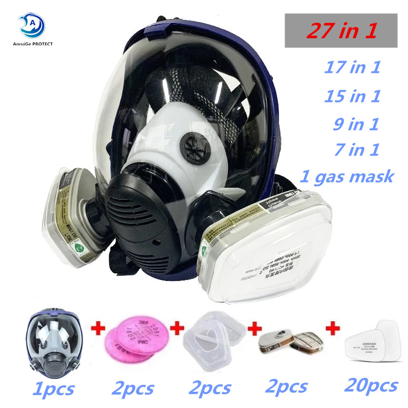 Jual New Working chemical gas mask, 6800 full face mask, respirator ...