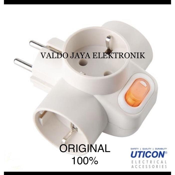 Jual (Allthebest) UTICON Steker T SC-382 Colokan T Colokan 3 Colokan ...