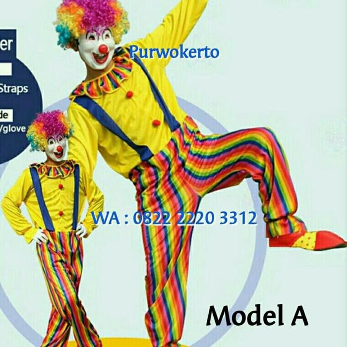 Jual xie BAJU BADUT KOSTUM ACARA ULTAH LUCU SULAP IMPORT CLOWN COSTUME ...