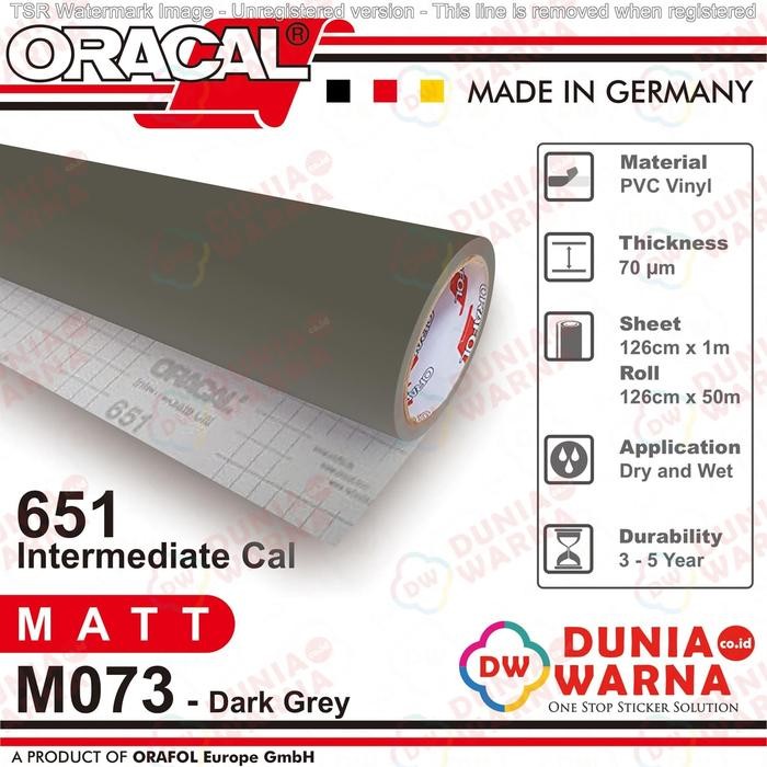 Jual ORACAL 651 073 DARK GREY 651G GLOSS 651M MATTE (DOFF) STICKER ...