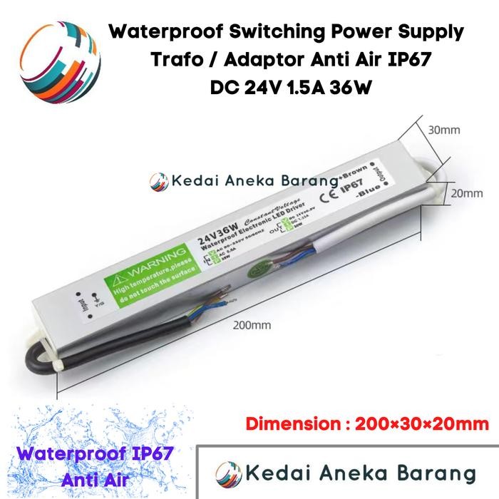 Jual Waterproof Power Supply Trafo Adaptor Led Driver Outdoor Ip67 24V ...