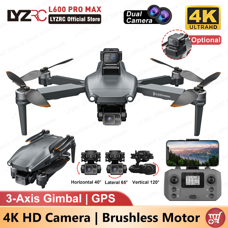 Jual LYZRC L600 PRO MAX 4K HD Dual Camera Professional GPS Drone Three ...