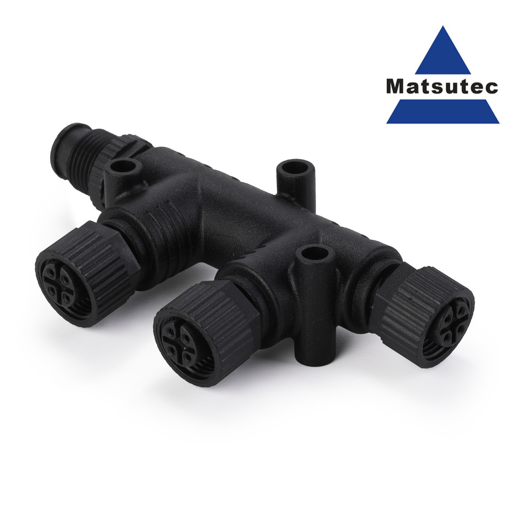 Jual BEST NMEA 2000 T Connector 4 Port 5Pin M12 Thread IP67 Waterproof ...