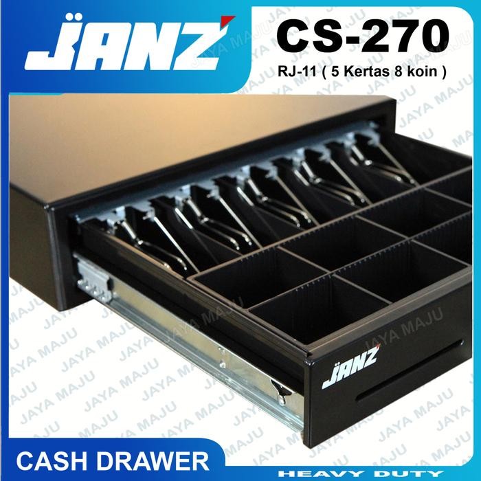 Jual Cash Drawer -Laci Kasir Janz Cs-270 Rj-11 ( Dudukan & Rail Besi ...