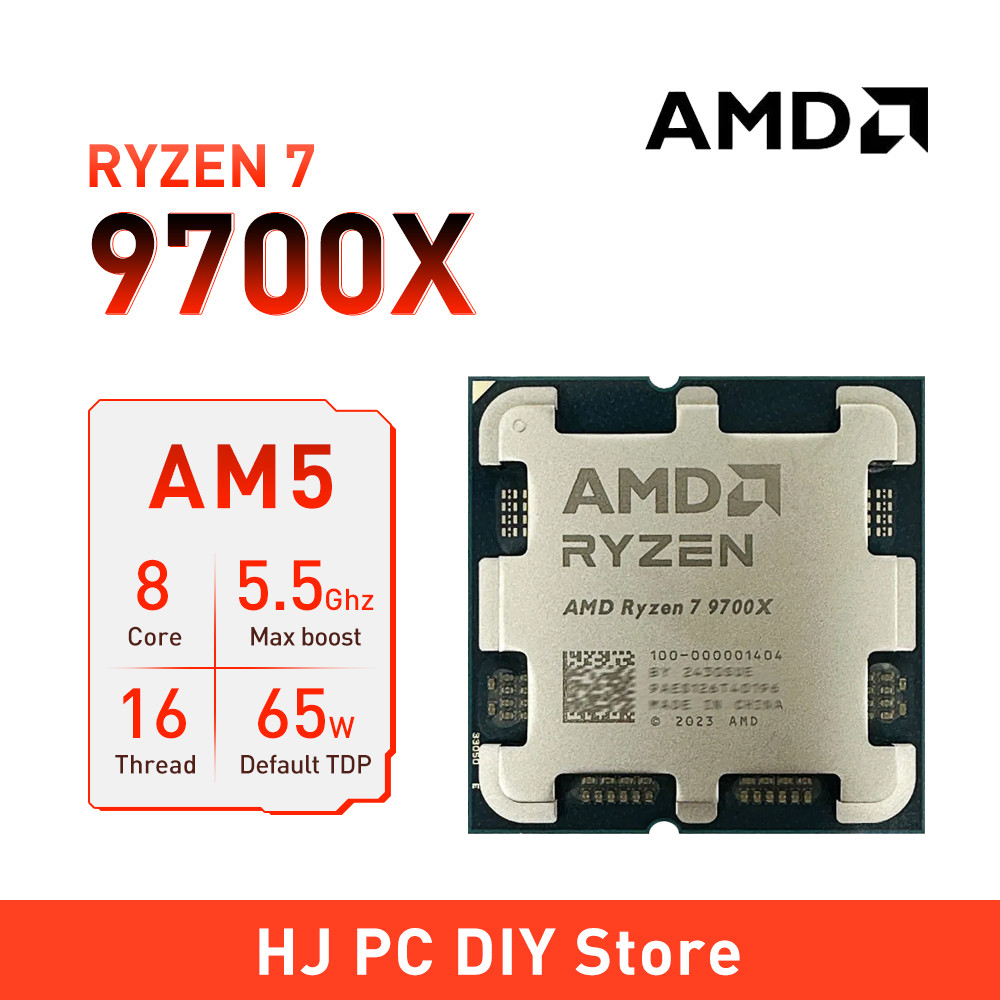 Jual New Amd Ryzen 7 9700X Processor R7 9700X 5.5Ghz 8-Core 16-Thread ...