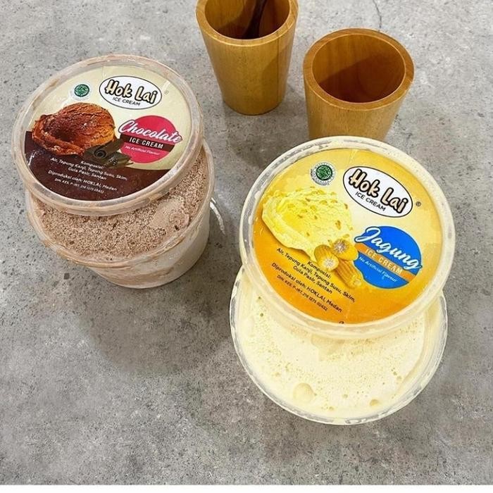 Jual Ice Cream Kotak Bulat HOK LAI - Es Krim Jadul ( Isi 550 Ml ...