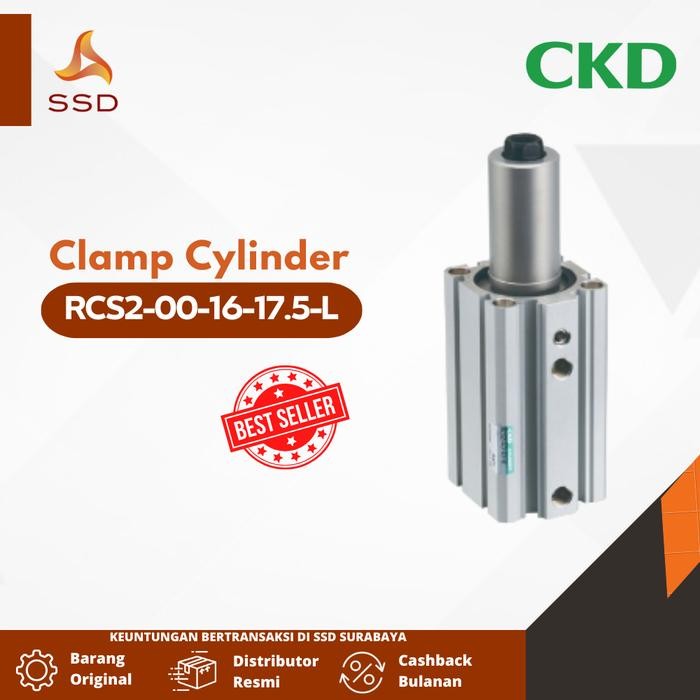 Jual CKD Rotary Clamp Cylinder Single guide type RCS2-00-16-17.5-L ...