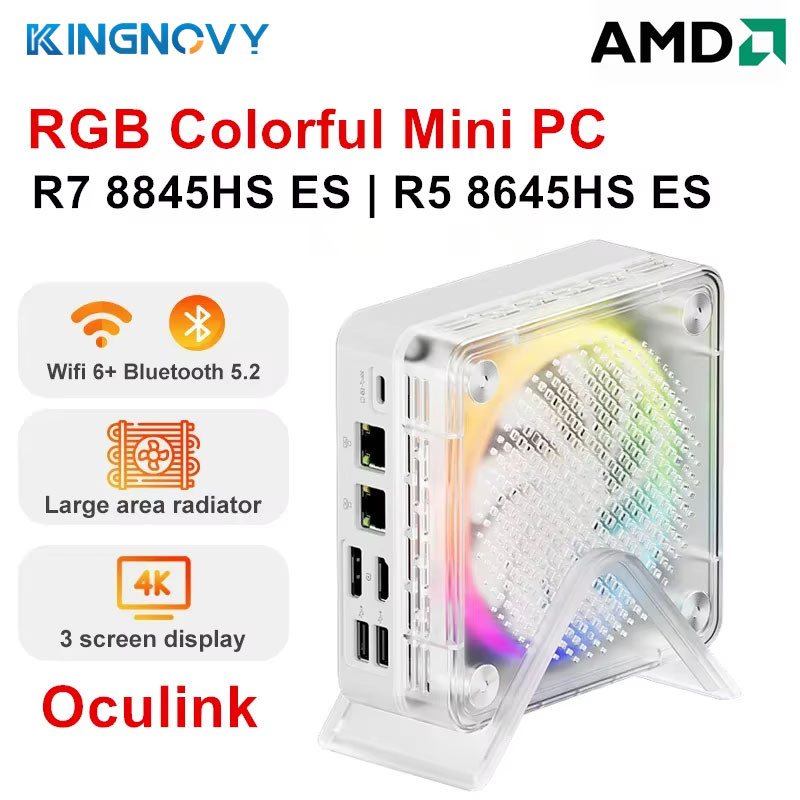 Jual MINIPC AMD Ryzen 7 8845HS ES R5 8645HS ES Oculink Mini PC RGB ...