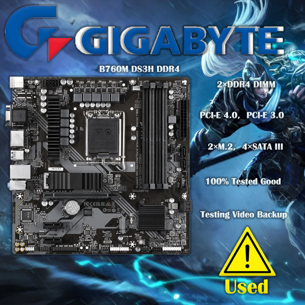 Jual Gigabyte Motherboard B760M DS3H DDR4 LGA 1700 Mainboard 64GB M.2 DDR4 5333MHz Desktop Intel ...