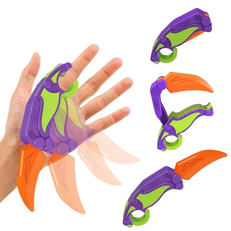 Jual 3D Printed Gravity Claw Knife Toy Stress Relief Butterfly Fidget ...
