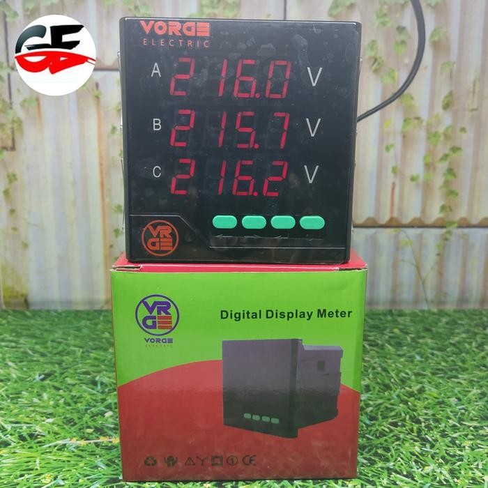 Jual Digital volt Meter 3 Phase voltmeter 3Phasa Larkin LR-Av33 3P ...