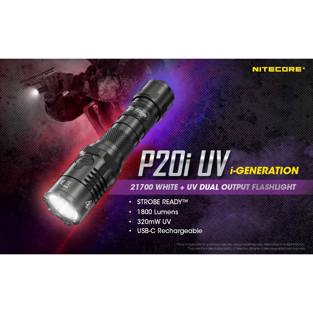 Jual NITECORE Senter LED UV Light SST-40-W 4xUV LED 1800 Lumens ...