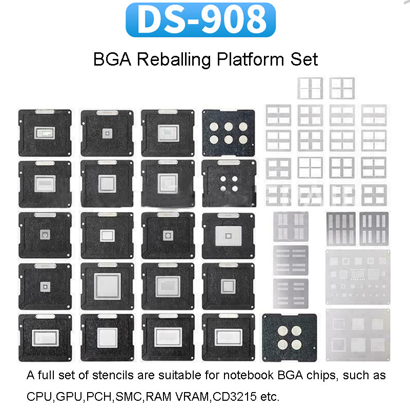 Jual PROMO DS-908 BGA Reballing Platform Set for All BGA Chips CPU GPU ...
