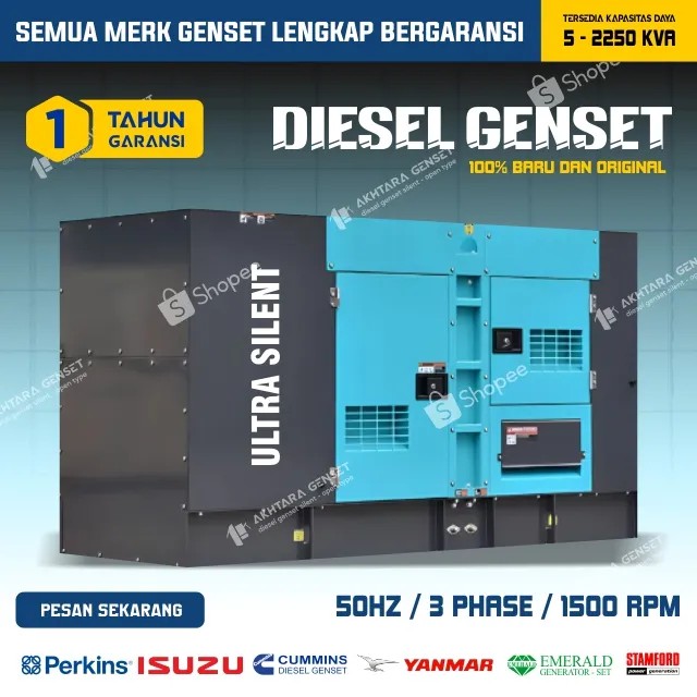 Jual Ultra Silent Genset 300 Kva - Perkins Cummins Yanmar Isuzu Fawde ...