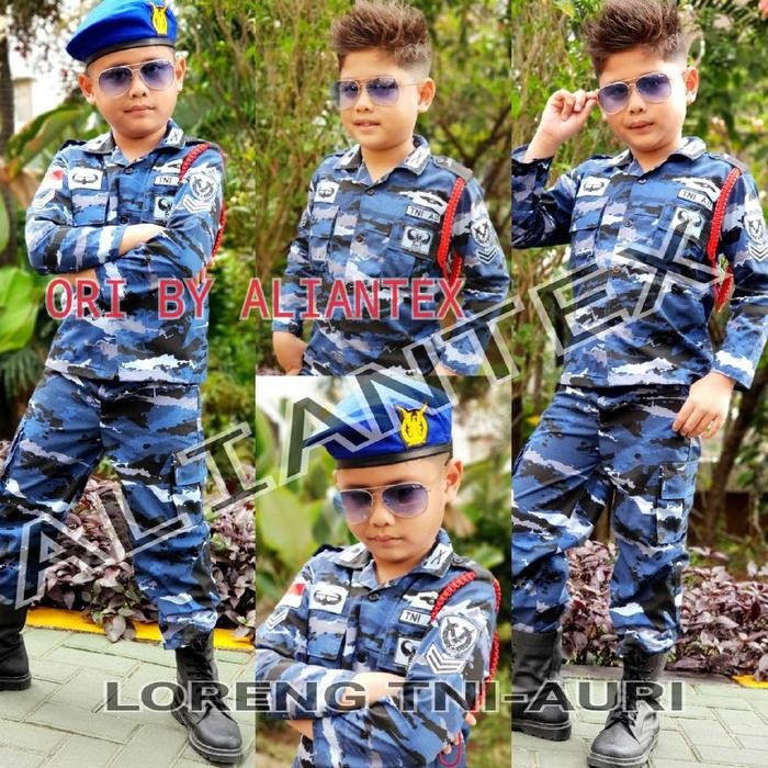 Jual HARGA DISKON LORENG TNI-AURI /BAJU PROFESI ANAK | Shopee Indonesia