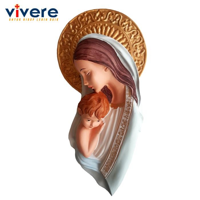 Jual Hiasan Dinding Patung Maria Gendong Yesus 27 cm | Shopee Indonesia