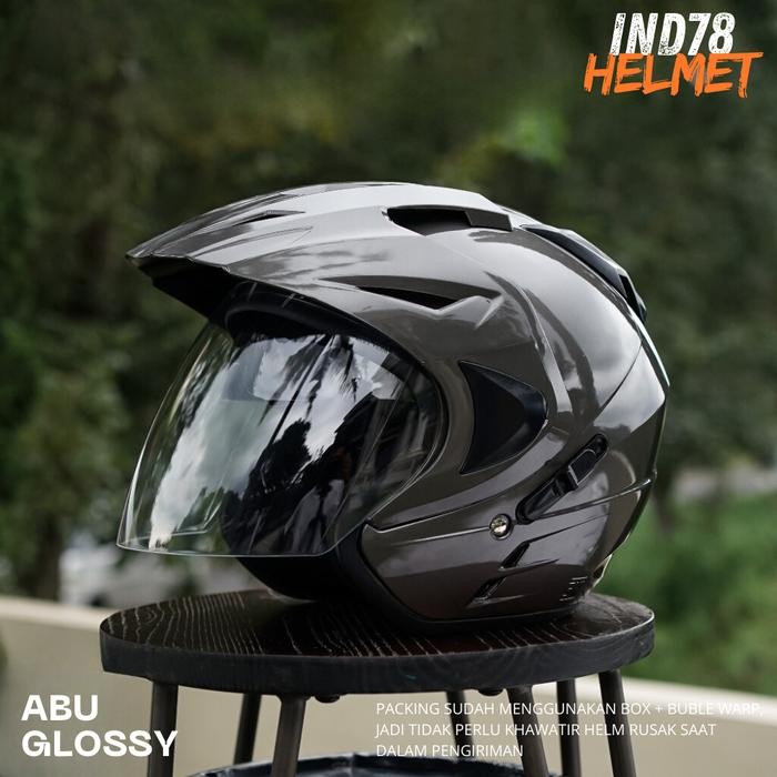 Jual HELM INK T1 PREMIUM JP8 MOTORCYCLE SNI DOUBLE VISOR HALF FACE ...