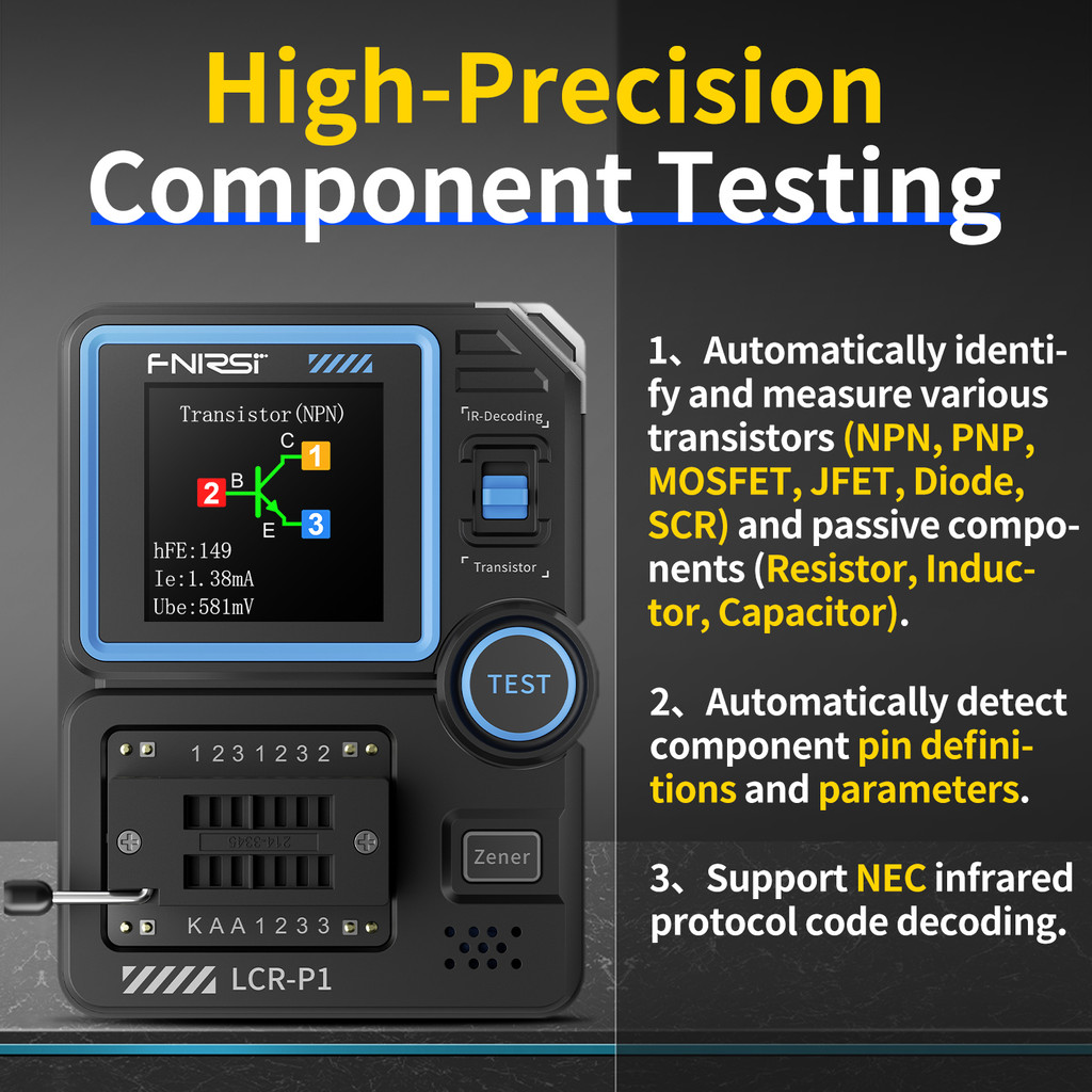 Jual FNIRSI LCR-P1 Mini Transistor Tester Diode Triode Capacitance ...
