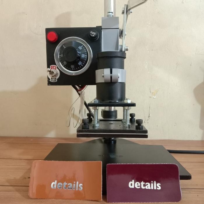 Jual mesin hot press emboss kulit dan foil silver 3cm | Shopee Indonesia