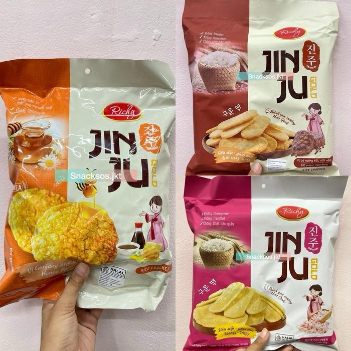 Jual 4ZMI Richy Jinju Bbq Pepper Steak / Pink Salt Rice Cracker / Honey ...