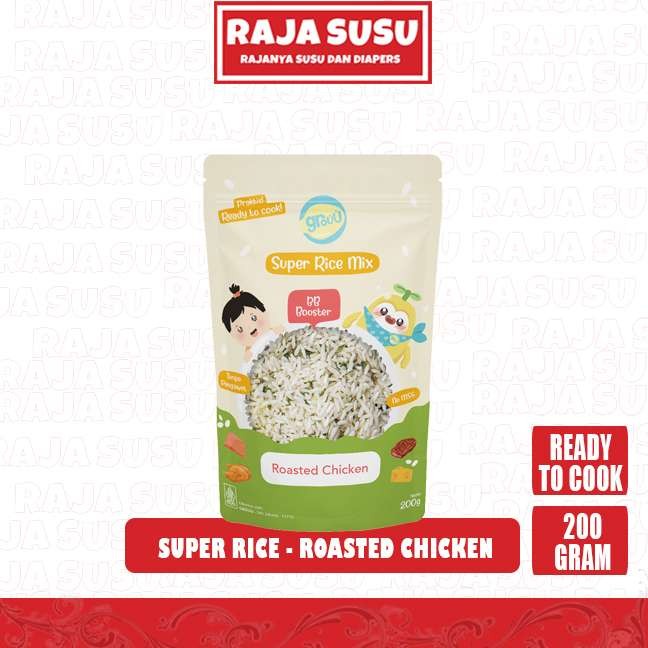 Jual GROUU SUPER RICE MIX ROASTED CHICKEN 200GR - RAJA SUSU | Shopee ...