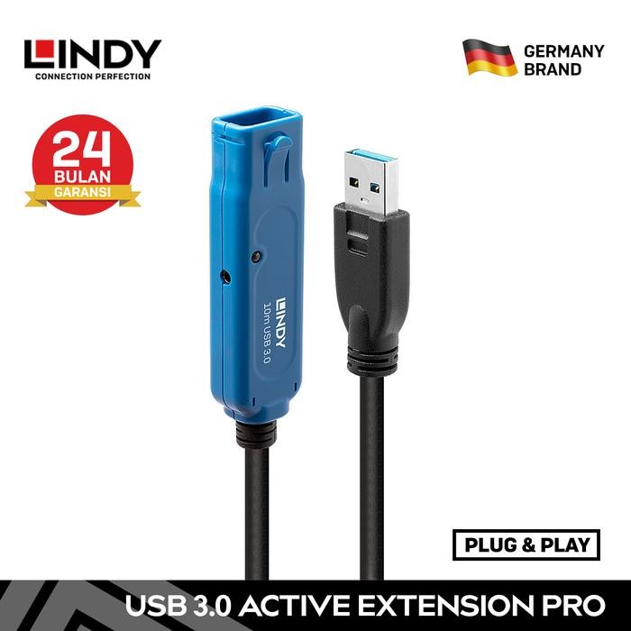 Jual Kabel USB 3.0 Extension LINDY USB Type A Male to Female, Aktif Pro ...