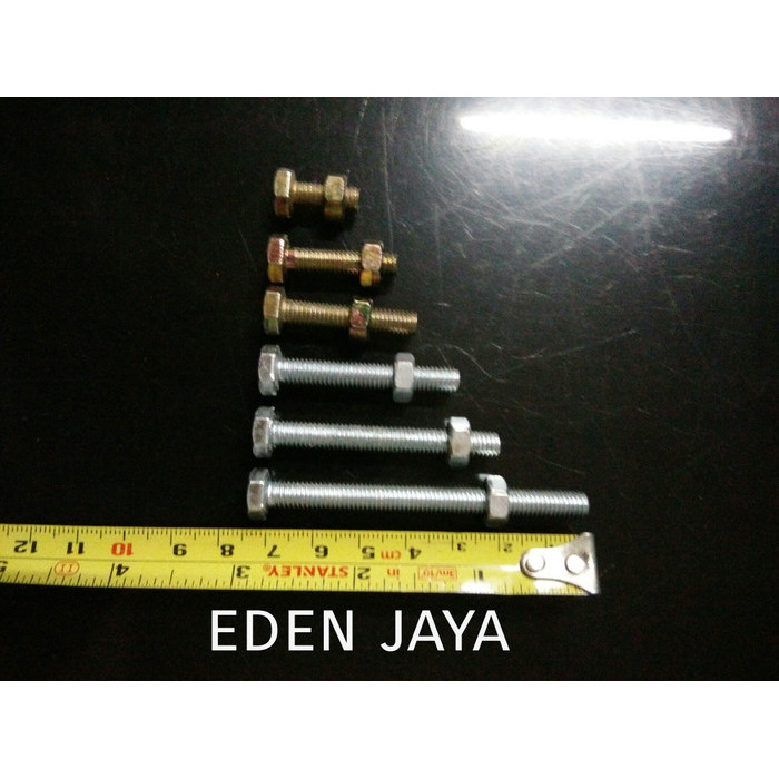 Jual BAUT / BOLTS & NUTS M8 X 40 (4 cm) KNG/PTH | Shopee Indonesia