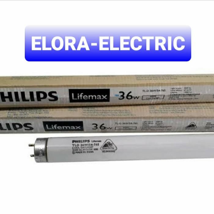 Jual Lampu TL Neon philips T8 36watt 36Watt 120cm TLD54 lifemax 36 w ...