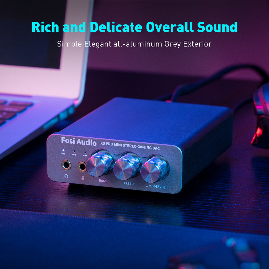 Jual Fosi Audio Amplifier Mini HiFi Stereo Gaming DAC USB OPT AUX 3.5mm ...