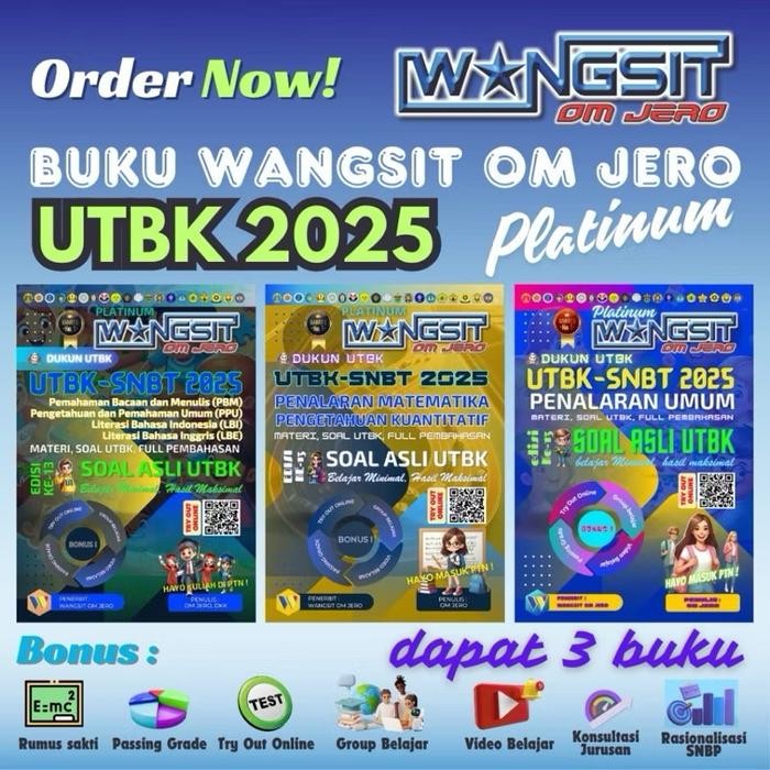 Jual Barang Terlaris Buku Wangsit Paket Isi 3 Buku Tps Utbk 2024 ...