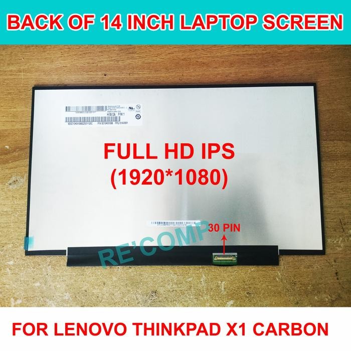 Jual LED LCD LENOVO THINKPAD X1 CARBON GEN 5 GEN 6 GEN 5TH 7TH 14 INCH ...