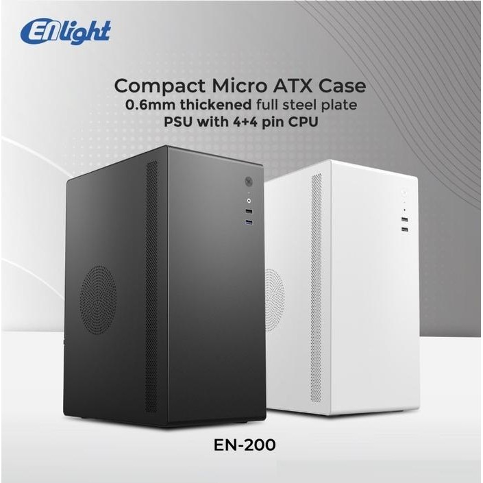 Jual Casing PC Enlight EN-200 Micro ATX Include PSU 300Watt - EN200 PC ...