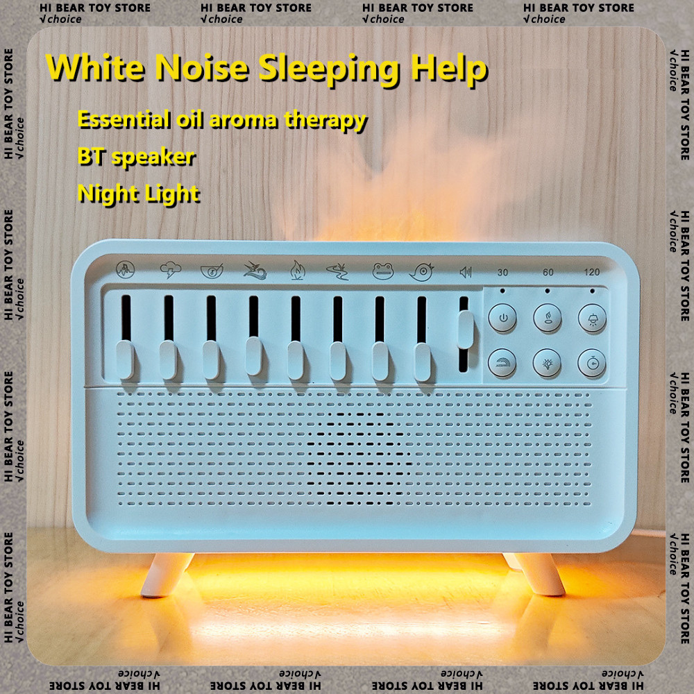 Jual Bluetooth Speaker White Noise Aromatherapy Night Light Humidifier ...