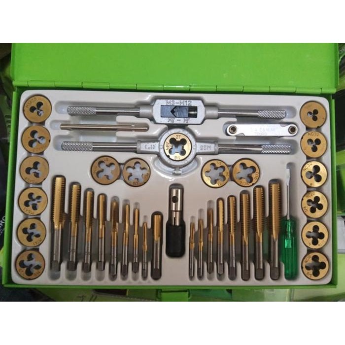 Jual TEKIRO - TAP AND DIES SET 40 PCS - ALAT SENAI DAN TAP ULIR BAUT ...