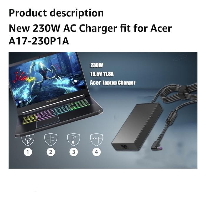 Jual Adaptor Charger Laptop ACER PREDATOR Helios Neo 16 PHN16-71-72DN ...