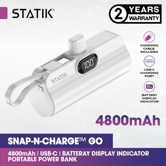 Jual Promo!! Static Snap-N-Charge Go Usb-C Powerbank Compact Praktis ...