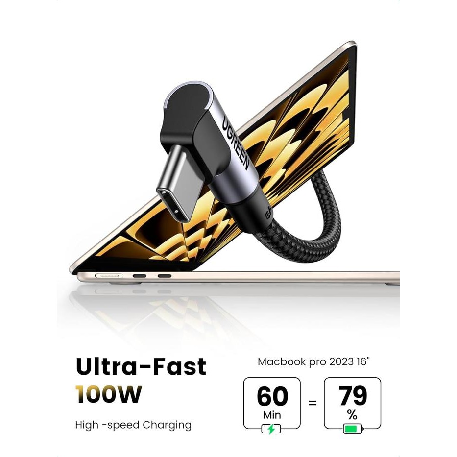 Jual UGREEN Kabel Data Gang PD Type-C To Type-C Fast arging 100W 70643 ...