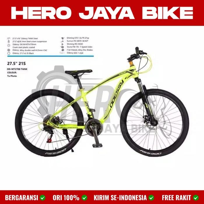 Jual Sepeda Gunung Mtb Odessy Tank Uk 24 26 & 27,5Inch 21Speed Rem Cakram Gratis Ongkir | Shopee ...