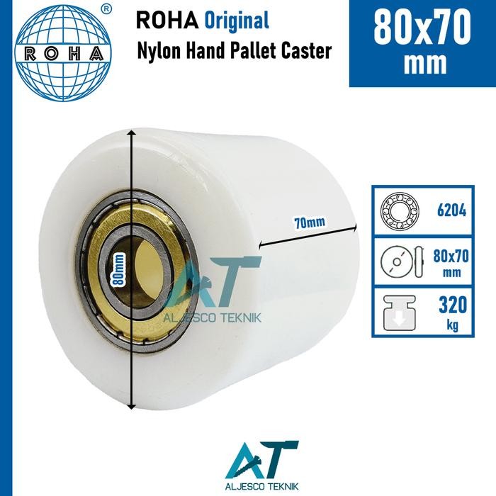 Jual RODA HAND PALLET PALET 80 X 70 MM NYLON | Shopee Indonesia