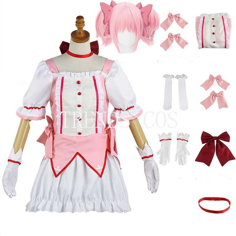Jual Cosplay Anime Kaname Madoka Cosplay Costume Kaname Dress Wig ...