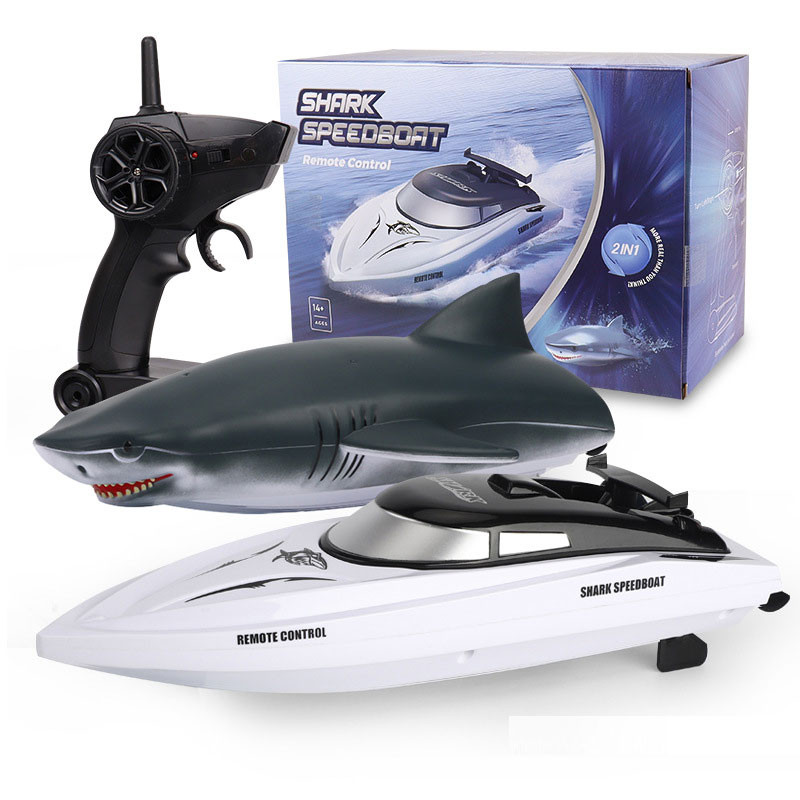 Jual RC Boat 2.4G Remote Control Shark High Speed Racing Speedboat ...