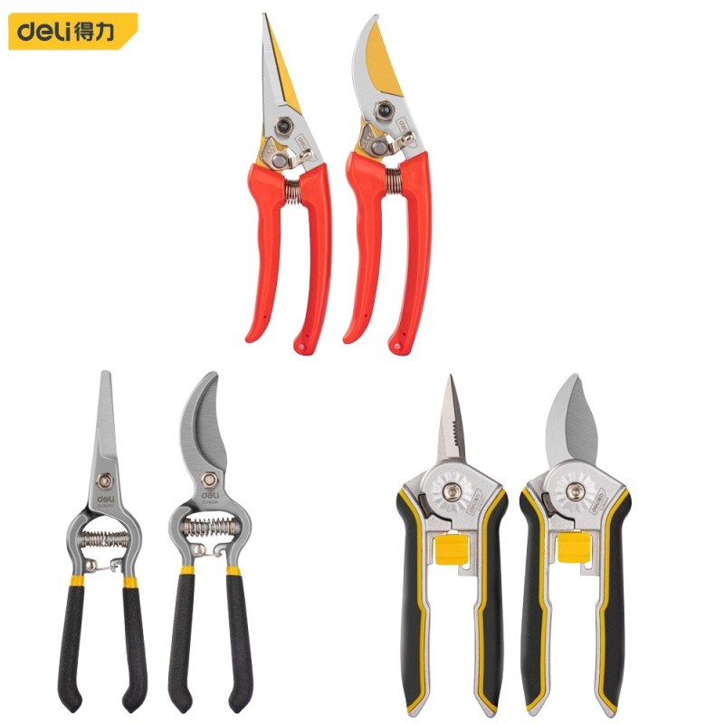 Jual Deli 2 Pcs Garden Pruning Shears Set Non-slip Handle Scissor ...