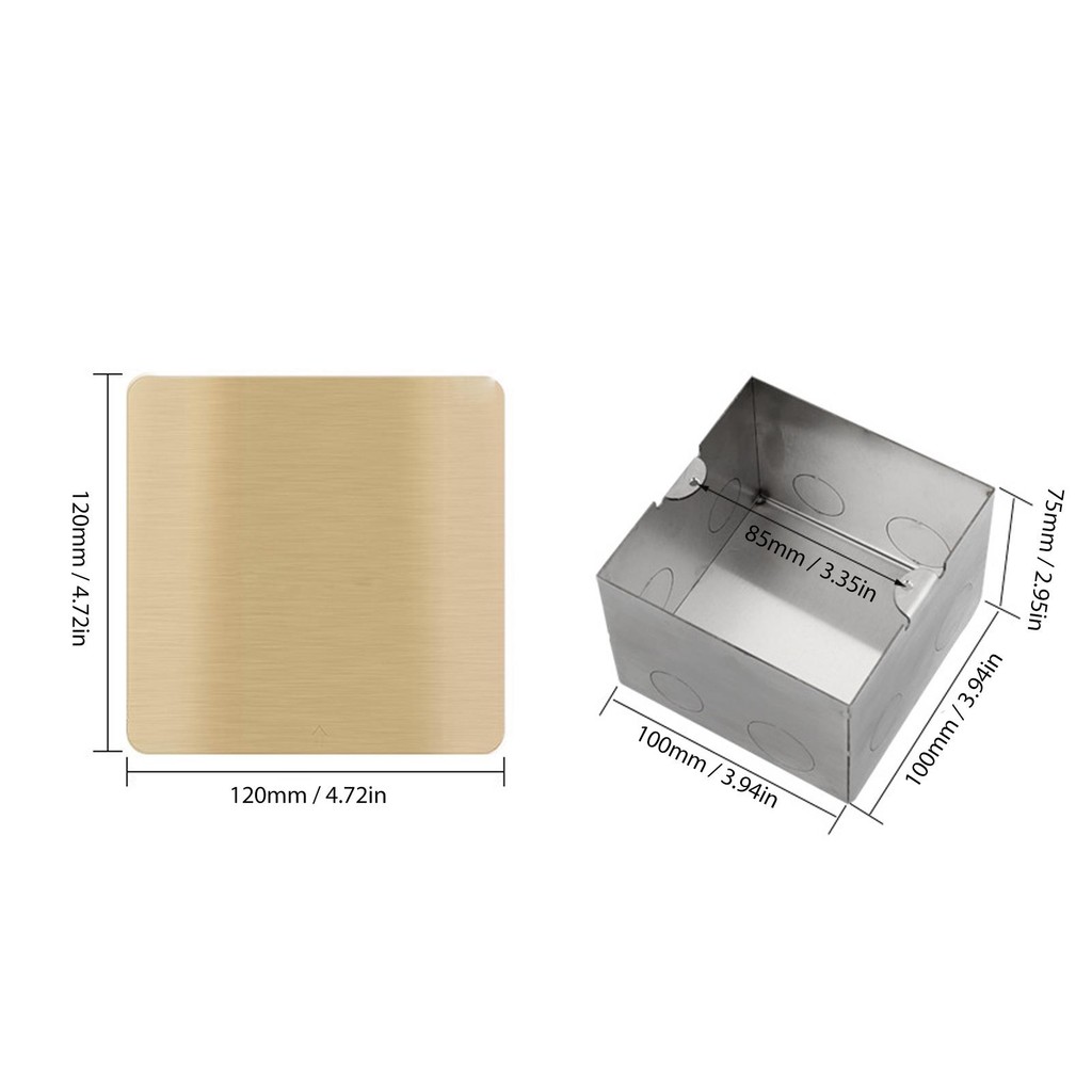 Jual Universal Floor Socket Concealed Brass Space Saving Flame ...