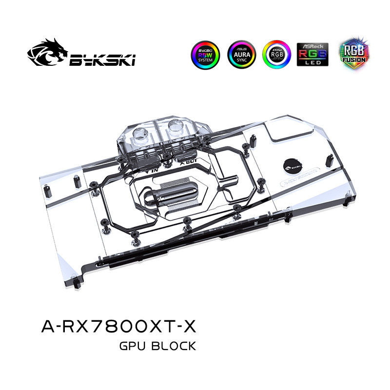 Jual Bykski 7800 Gpu Water Cooling Block, Full Cover Cooler For Amd ...