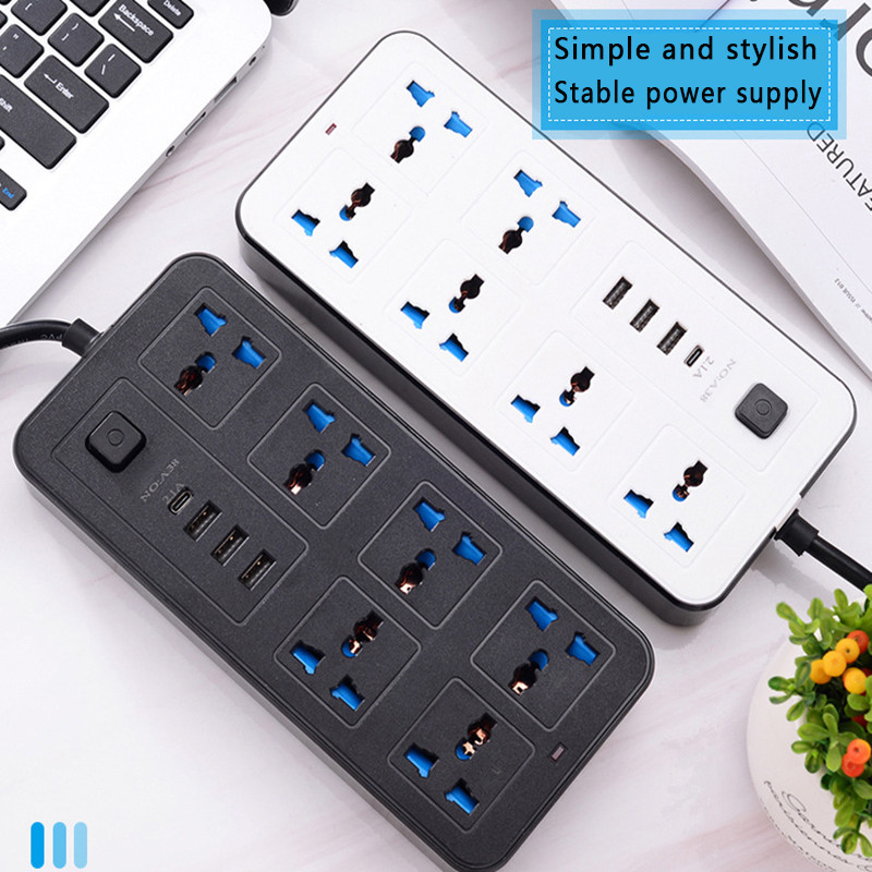 Jual Univeras 2M Eu Us Uk Plug Power Strip Ac Outlet Multitap Extension ...