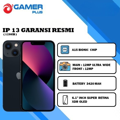 Jual APPLE IP 13 128GB 5G GARANSI RESMI | A15 BIONIC CHIP | DUAL MAIN ...
