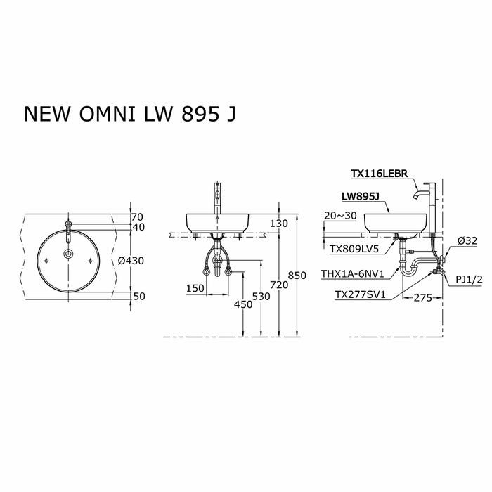 Jual Spesial Wastafel Toto Lw 895 J / Lw895J (Body Only) Model Diatas ...