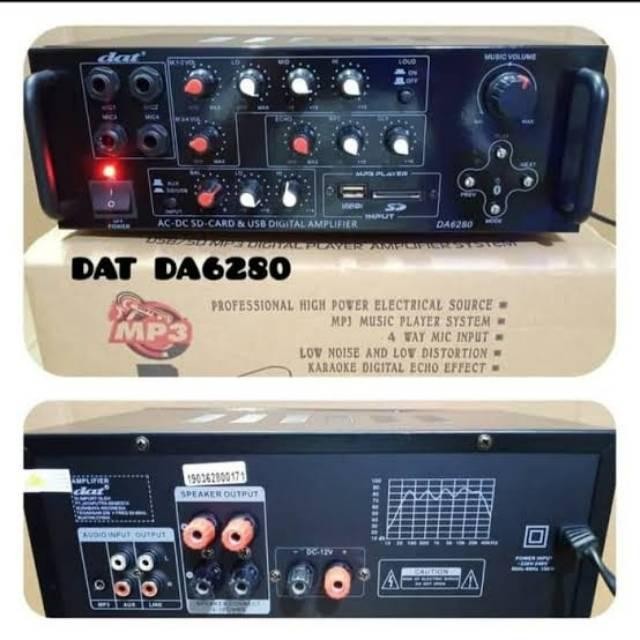 Jual Power Amplifier Dat Dat 80 Da 80 Mic Input Treble Bass | Shopee ...