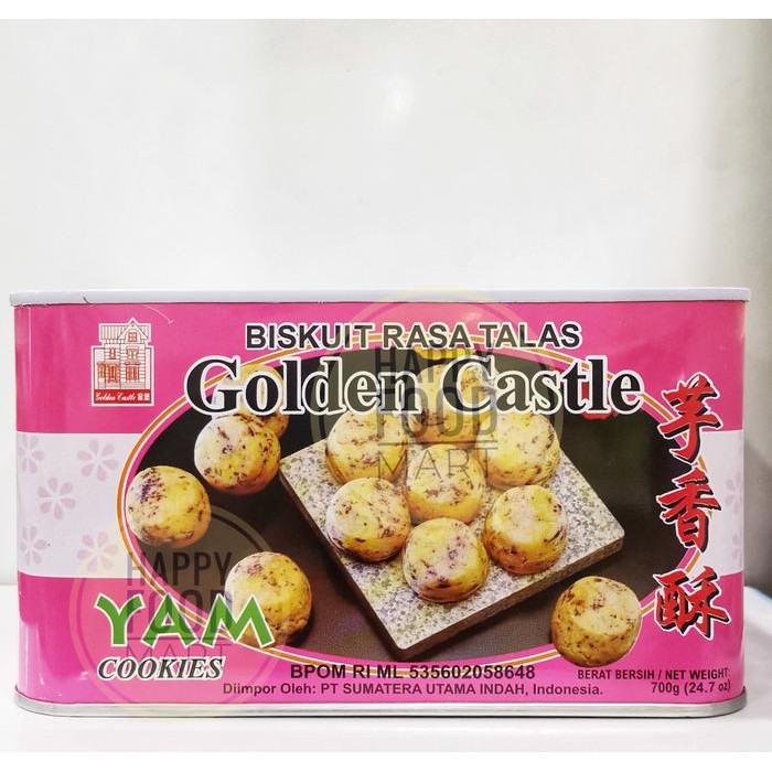 Jual GOLDEN CASTLE COOKIES 700G/TARO BISCUIT/BISKUIT YAM KELADI/KUKIS ...